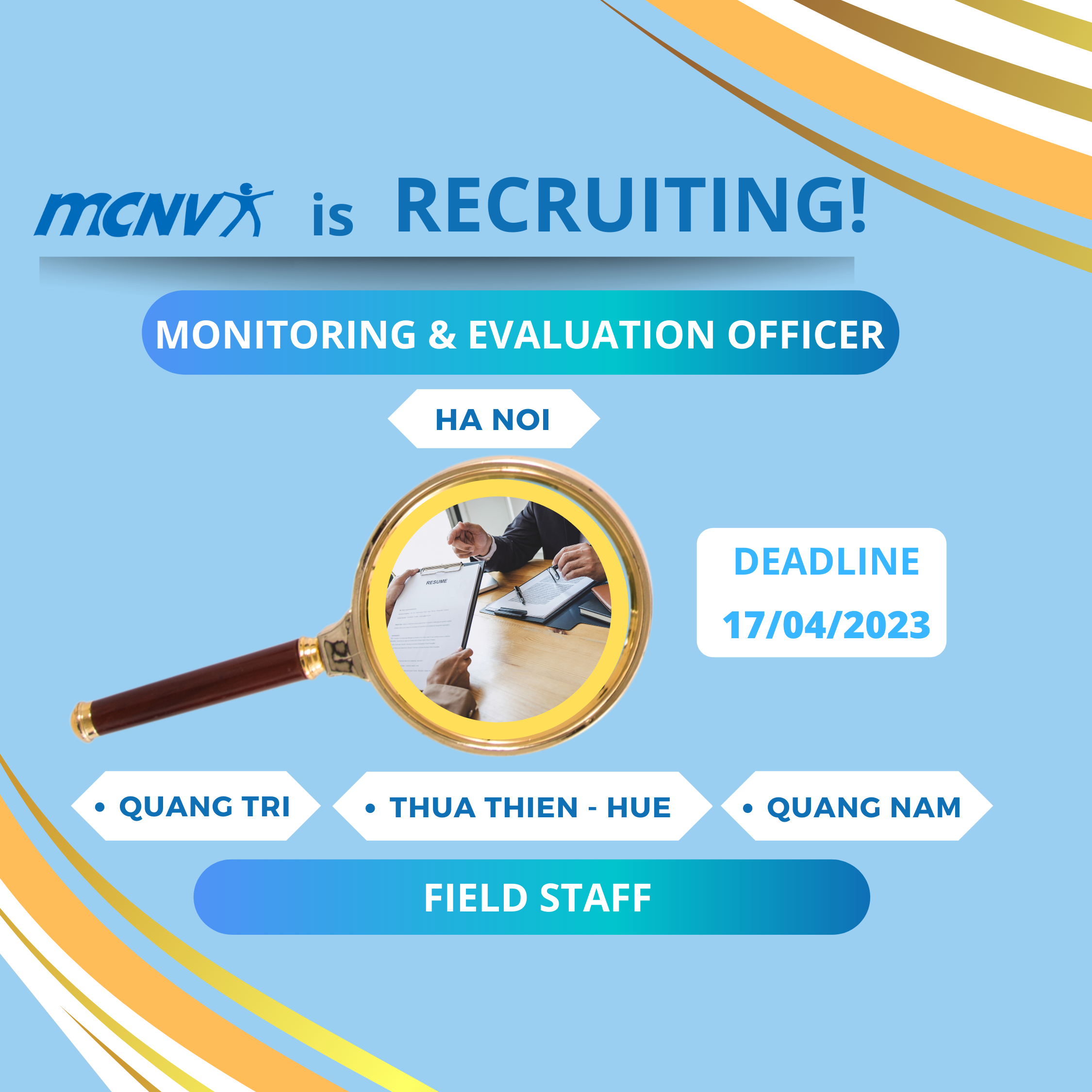 [VACANCY] RECRUITMENT OF MONITORING – EVALUATION OFFICER AND FIELD ...